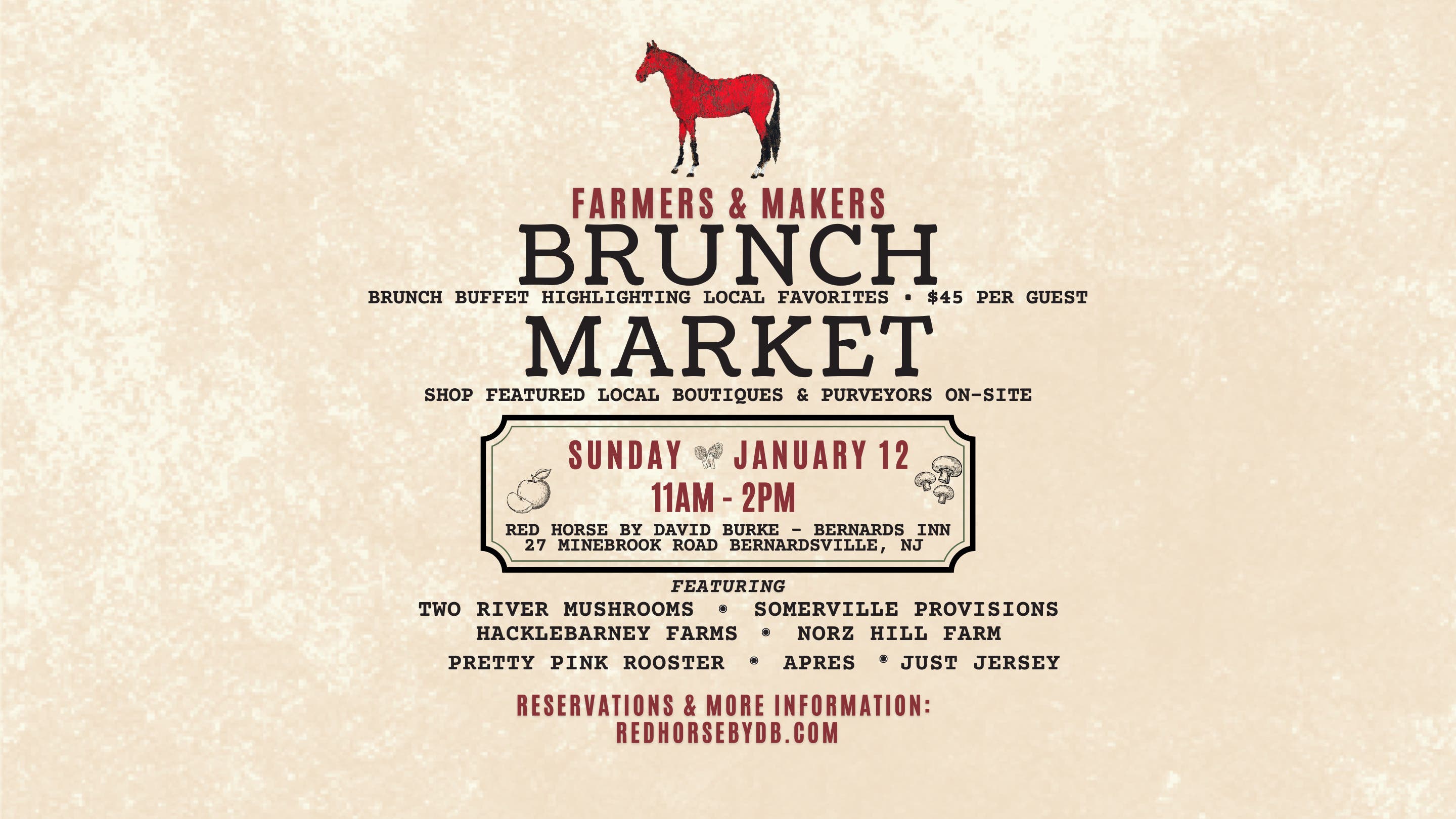Jan 12 | Local Farmers & Makers Brunch Buffet at RED HORSE by David ...
