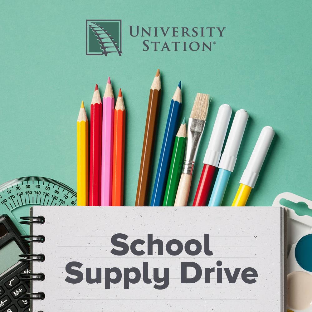 University Station Hosts School Supply Drive for School on Wheels of ...