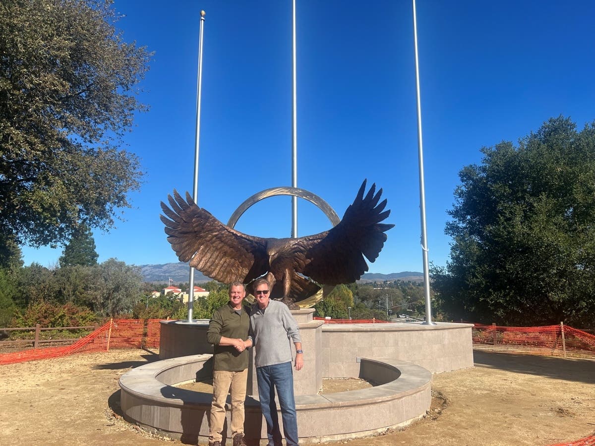 Largest Bronze Eagle Sculpture In California Installed In San Ramon ...