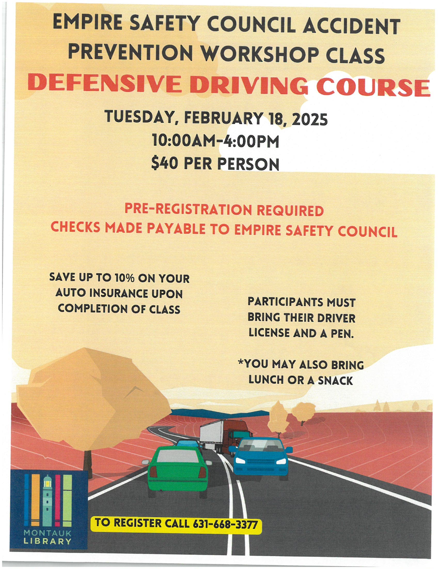 Feb 18 | Defensive Driving | Montauk, NY Patch