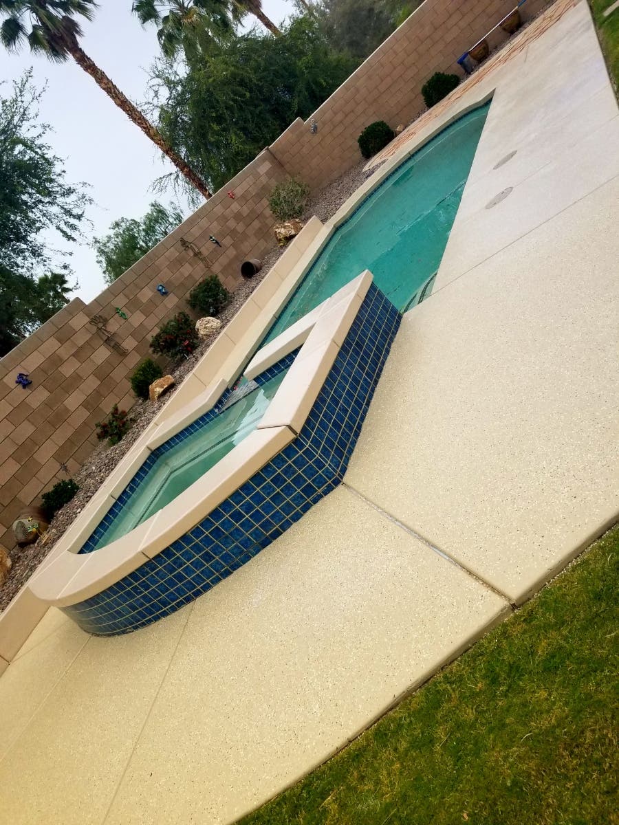 Epoxy/stain/ metallic/topcoat/ finishes. Also restore Pavers - Palm ...