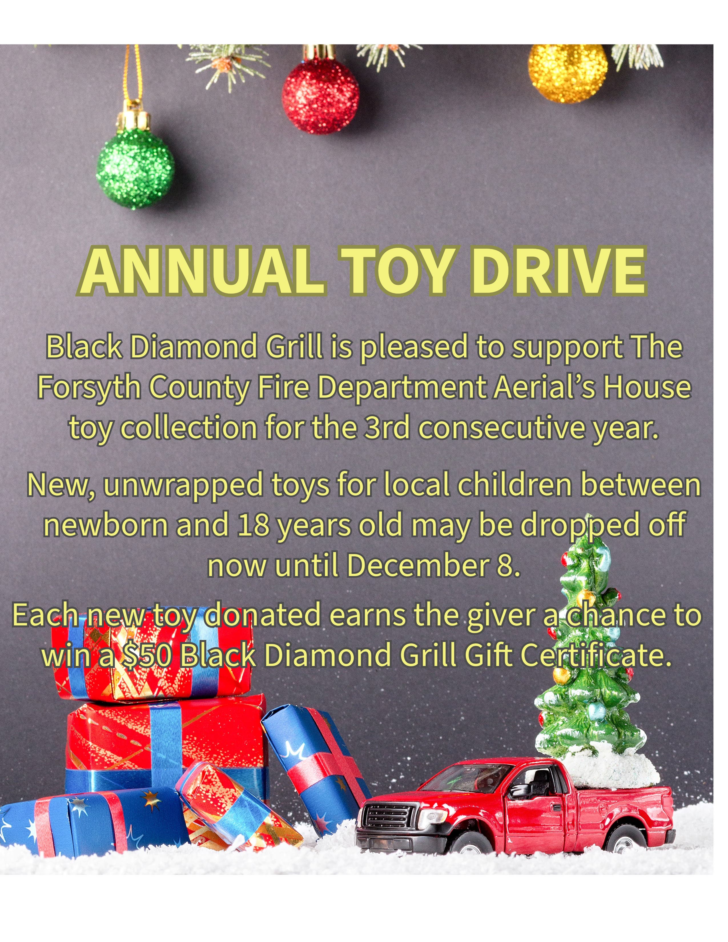 Dec 1 | 3rd Annual Toy Drive Dec 1 through Dec 8 | Cumming, GA Patch