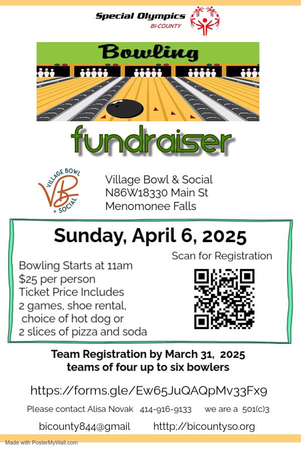Apr 6 | Bi-County Special Olympics Bowling Fundraiser | Menomonee Falls ...