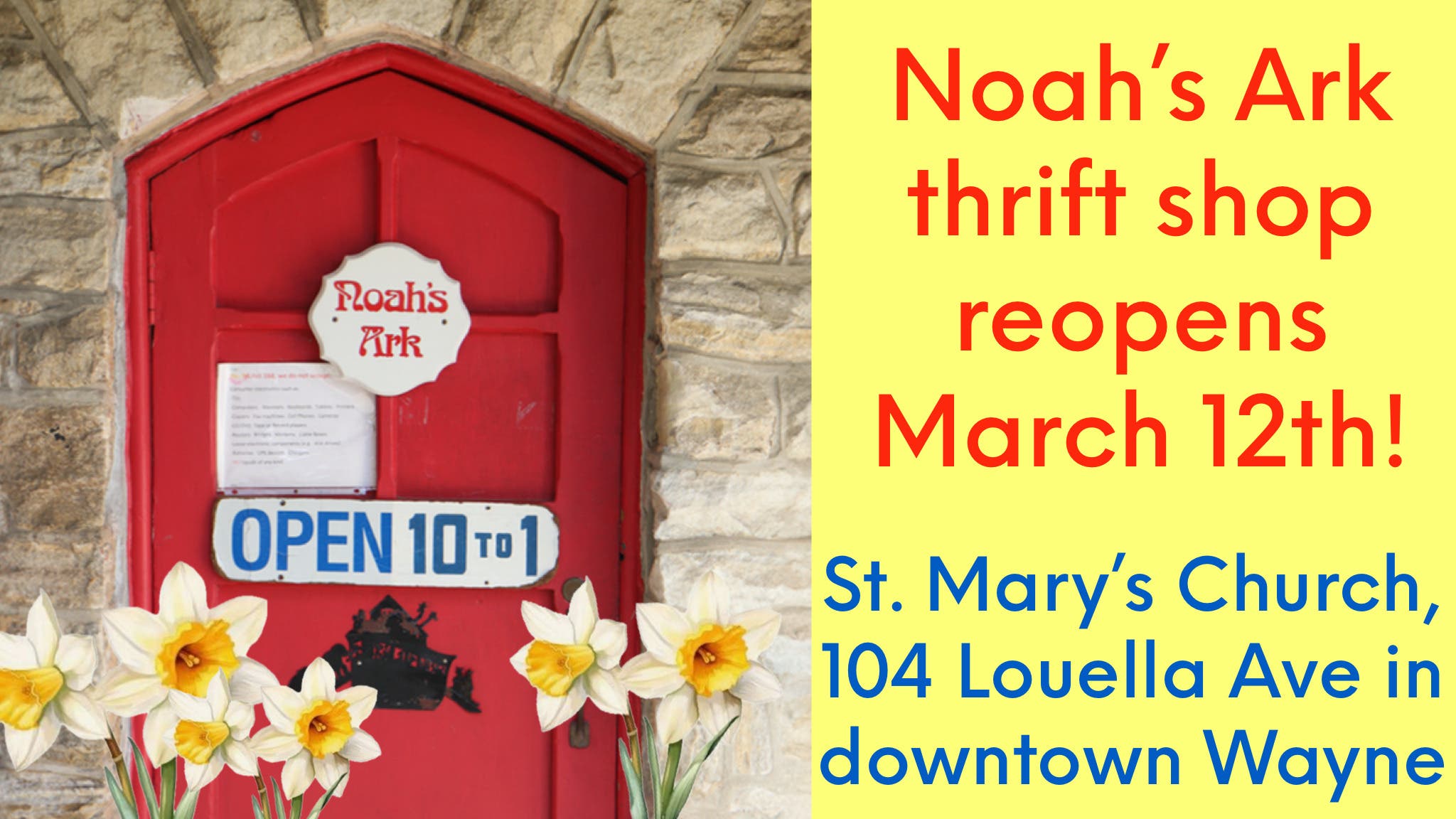 Mar 15 | Noah’s Ark Thrift Shop Reopens March 12! | Radnor, PA Patch