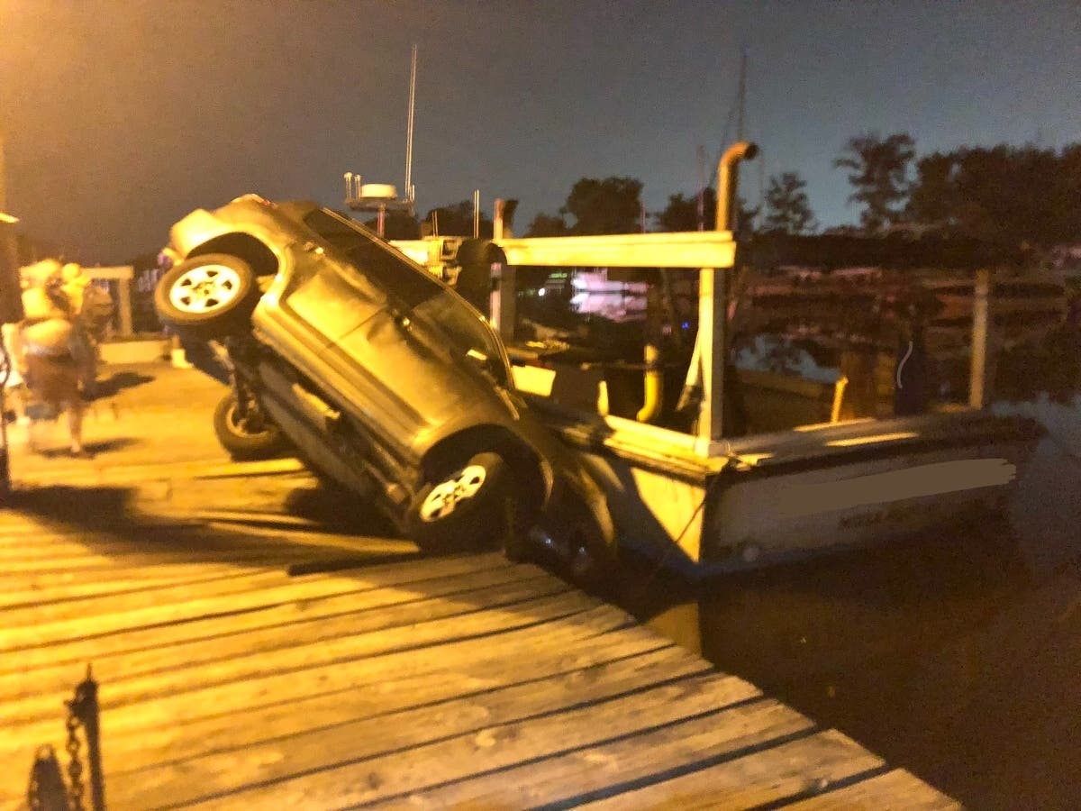 Car Crashes Into Crabbing Boat Docked In Bowleys Quarters: Photos ...