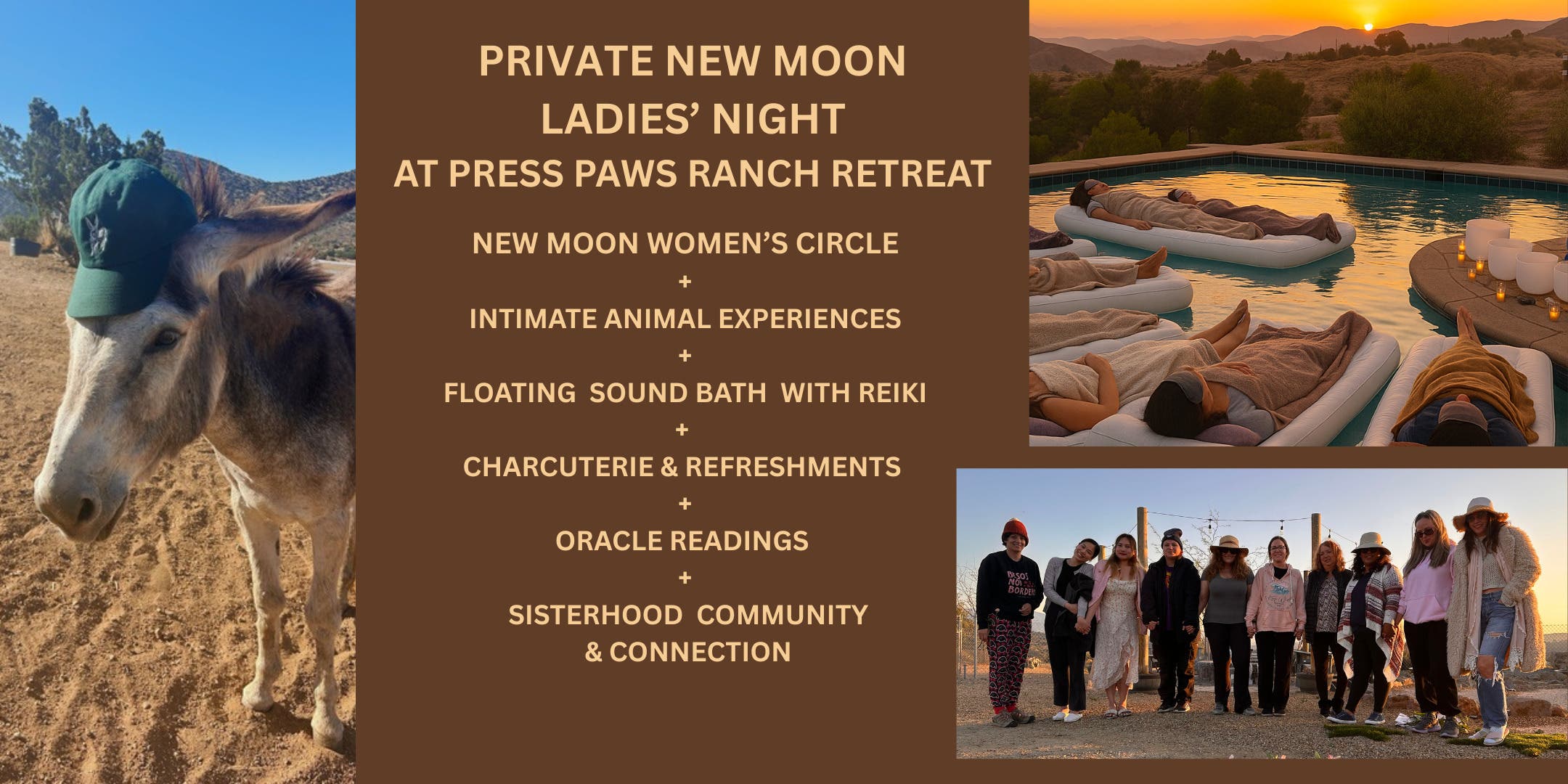 Aug 23 | New Moon Ladies Night Ranch Retreat with Animals + Floating ...