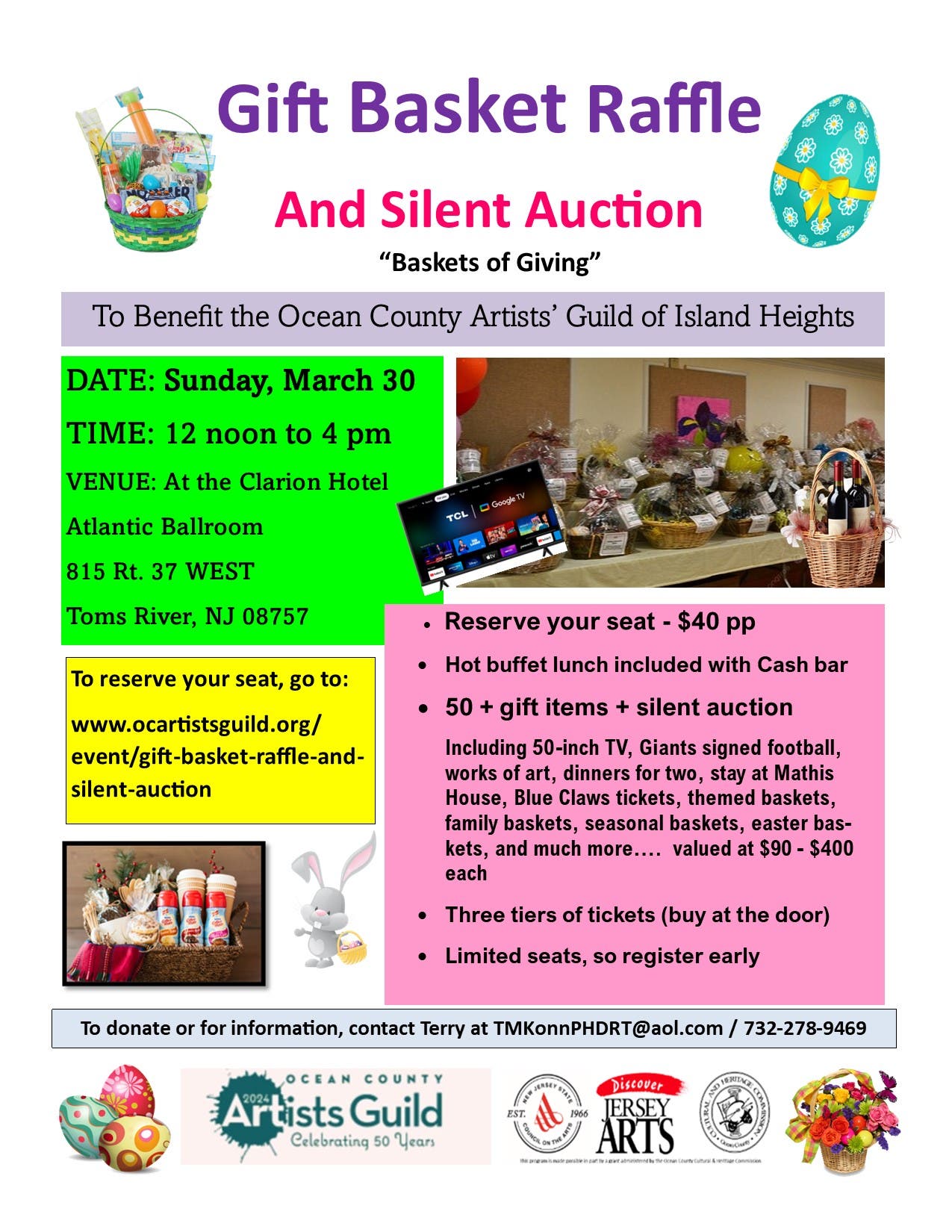 Mar 30 | OCAG Gift Basket Raffle and Silent Auction | Brick, NJ Patch