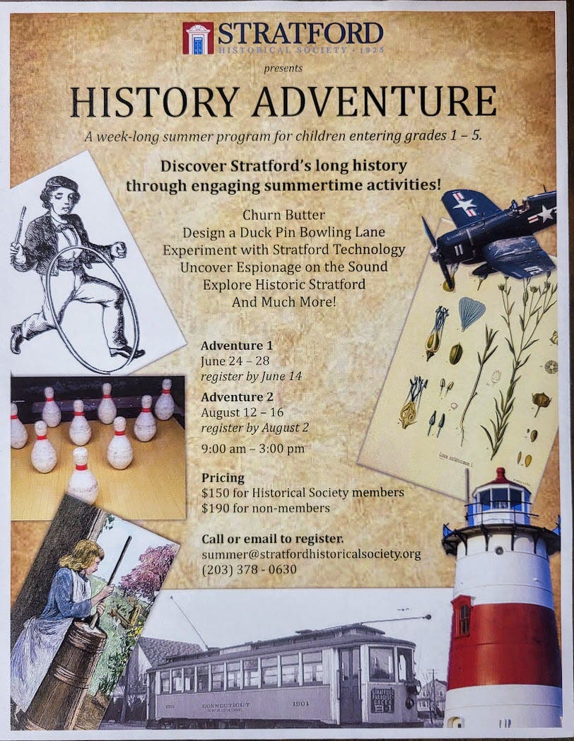Aug 12 | History Adventure for Children grades 1-5 | Stratford, CT Patch