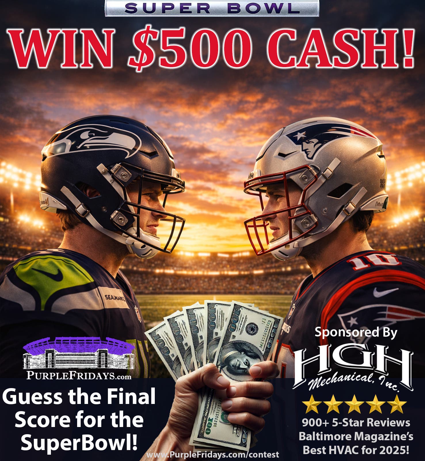 Feb 8 | Super Bowl $500 Cash “Guess the Score” Contest Sponsored by HGH ...