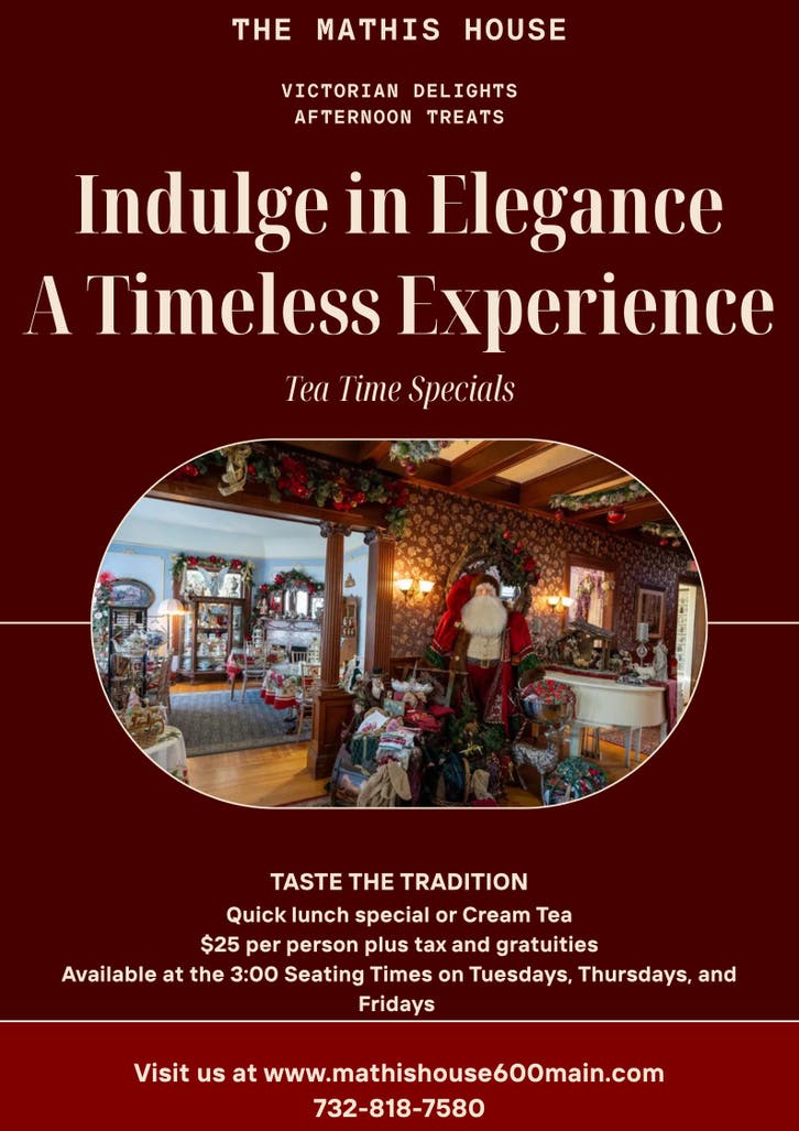 Nov 14 | Christmas Tea Time at the Mathis House | Toms River, NJ Patch