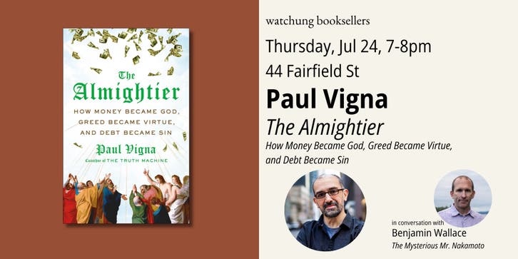 Jul 24 | Watchung Booksellers Hosts "The Almightier" Author Paul Vigna ...