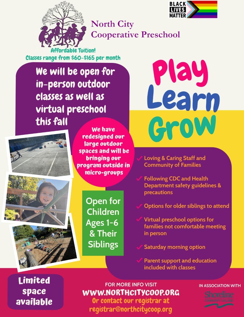 Preschool openings available at North City Cooperative Preschool ...
