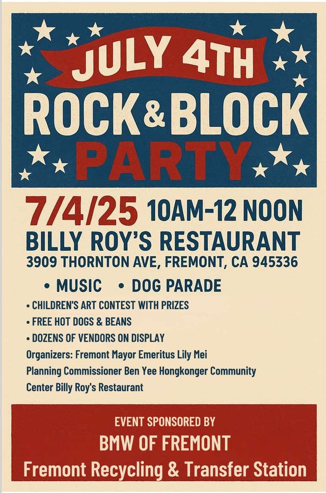 Jul 4 | Fourth of July Rock and Block Party! Free to Public | Fremont ...