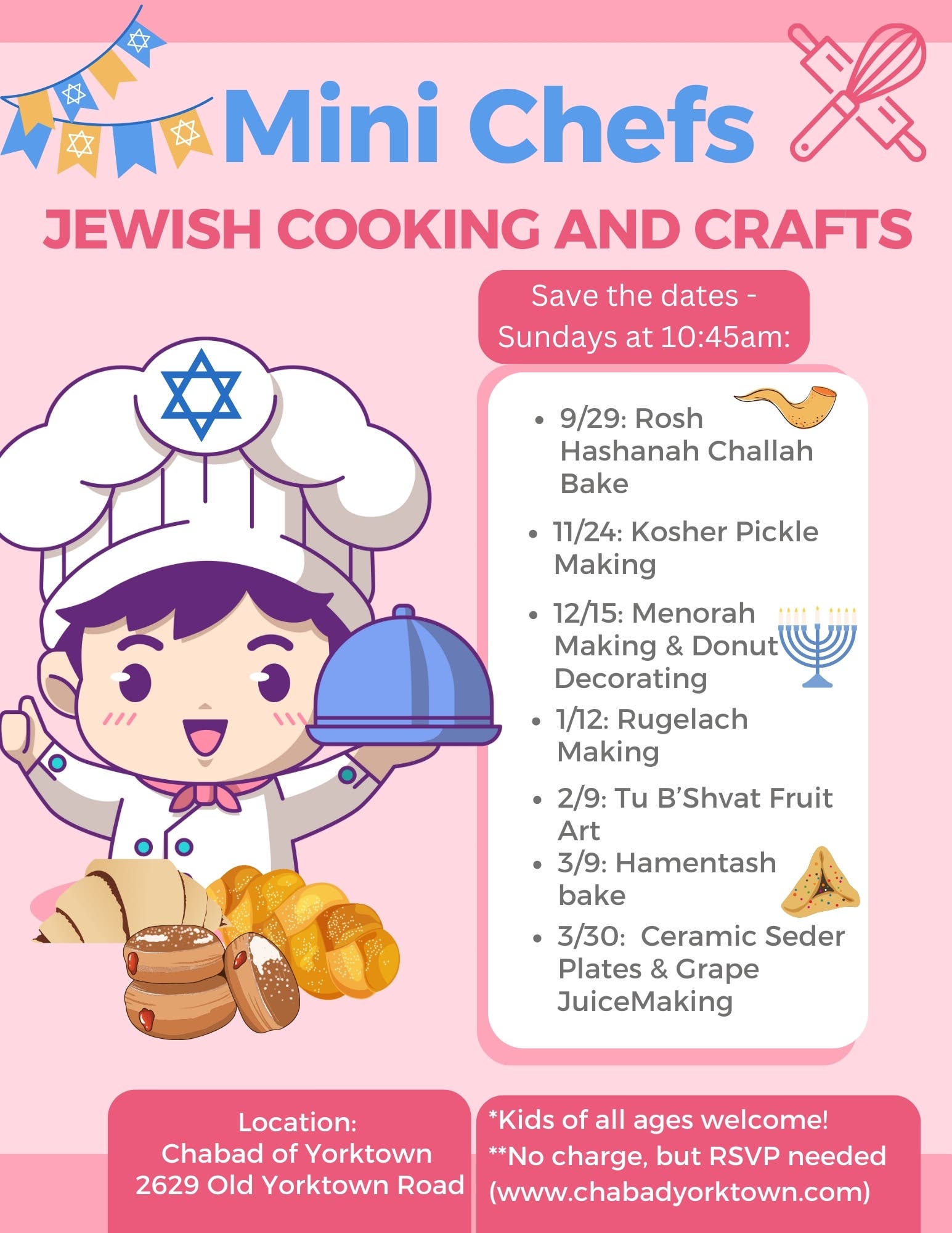 Sep 29 | Mini Chefs Jewish cooking and crafts | Peekskill, NY Patch