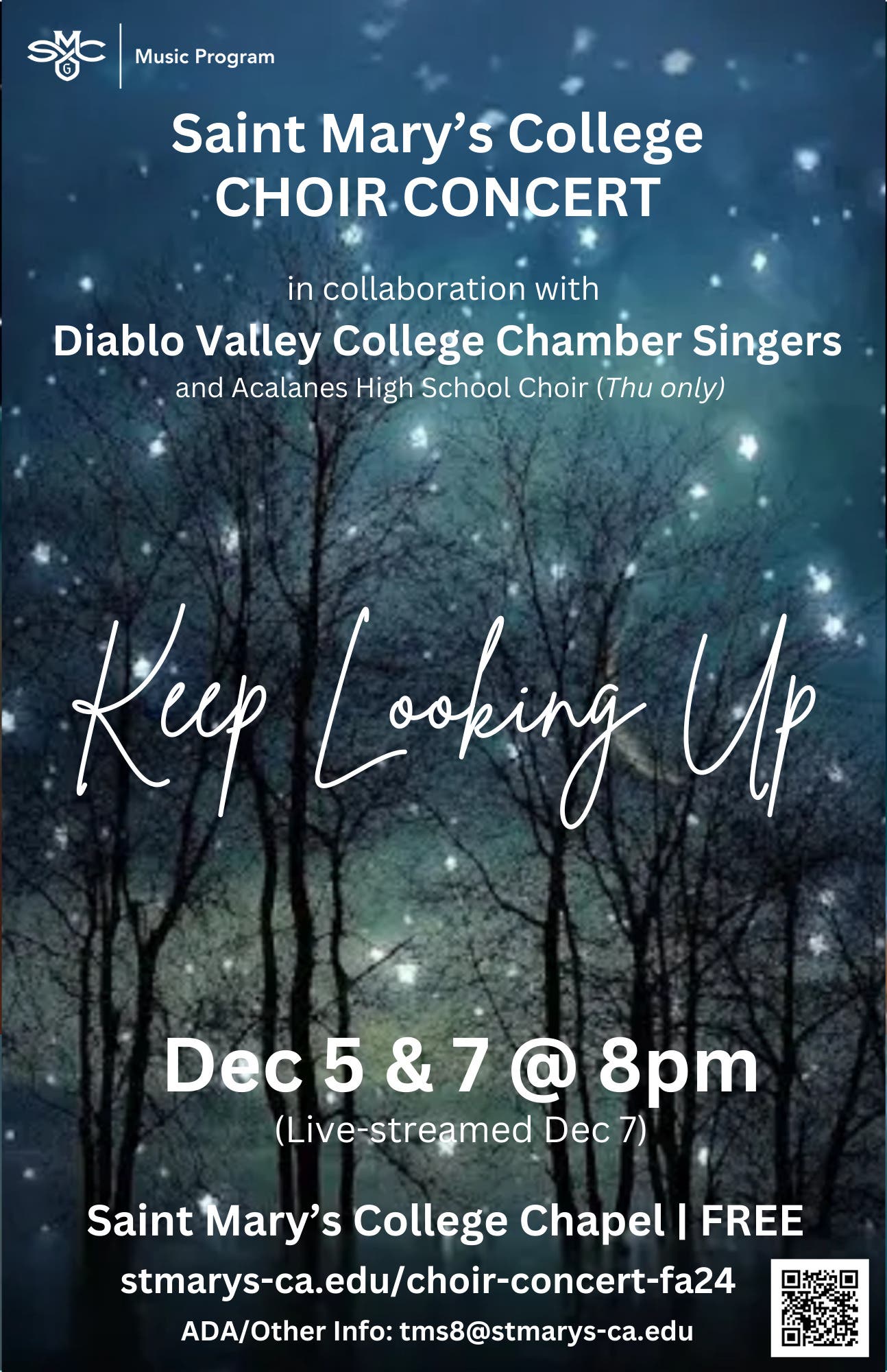 Dec 5 | SMC Choir Concert "Keep Looking Up" | Lamorinda, CA Patch
