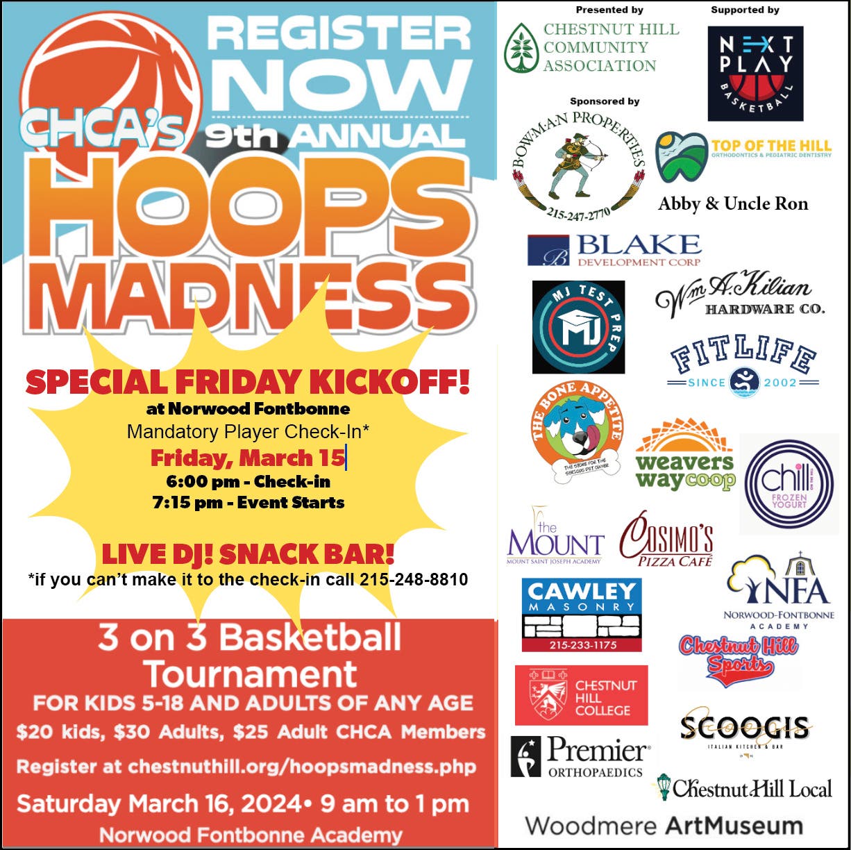 Mar 16 | Hoops Madness Basketball Tournament | Chestnut Hill, PA Patch