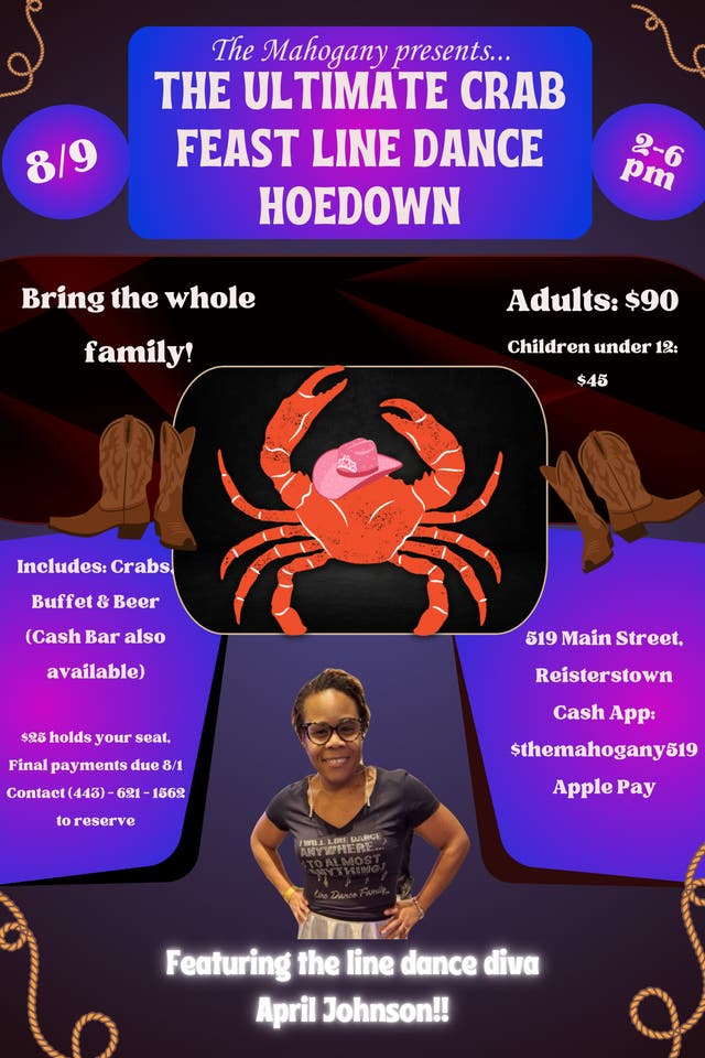 Aug 9 | The Ultimate Crab feast Line Dance Hoedown | Owings Mills, MD Patch