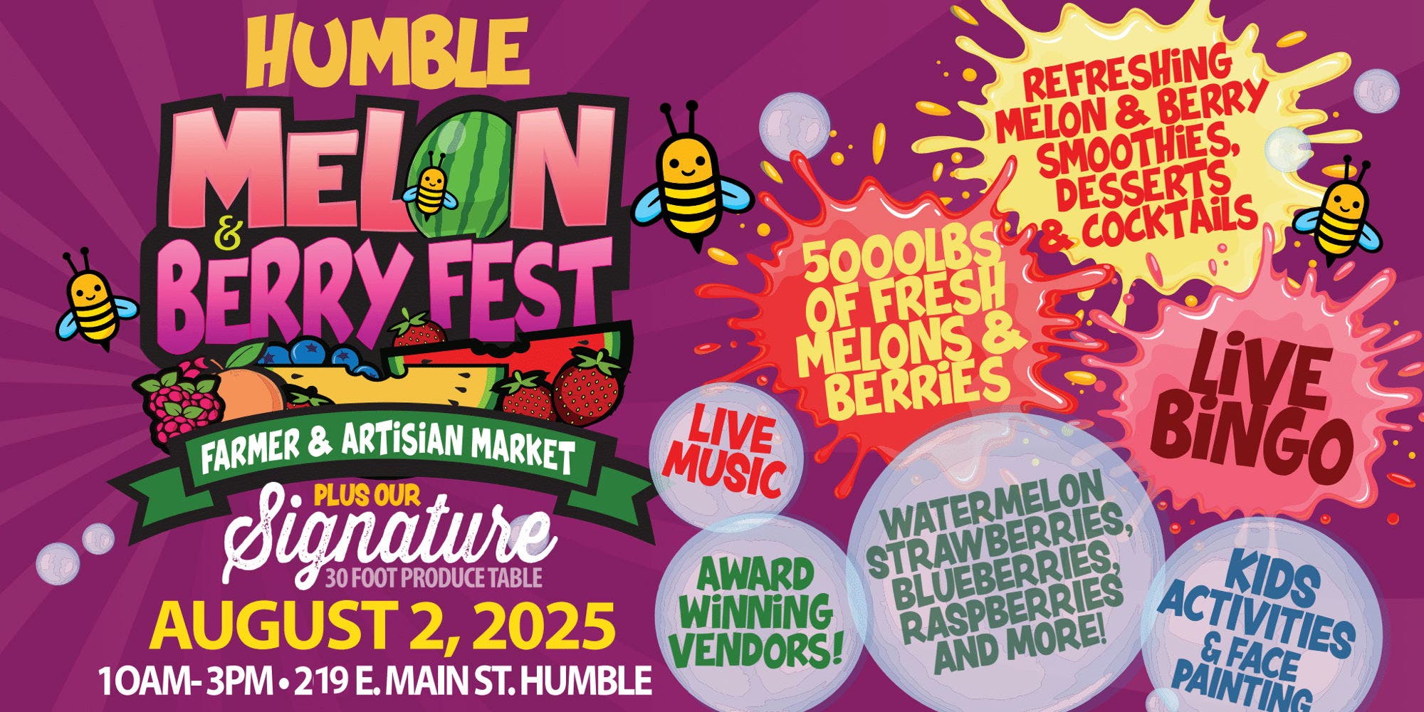Aug 2 | CITY OF HUMBLE -MELON & BERRY FESTIVAL- Farmers Market ...