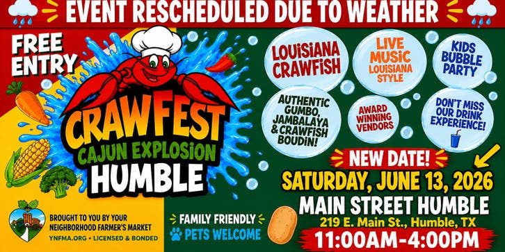 Jun 13 | CITY OF HUMBLE-CRAWFEST Cajun Explosion | Houston, TX Patch