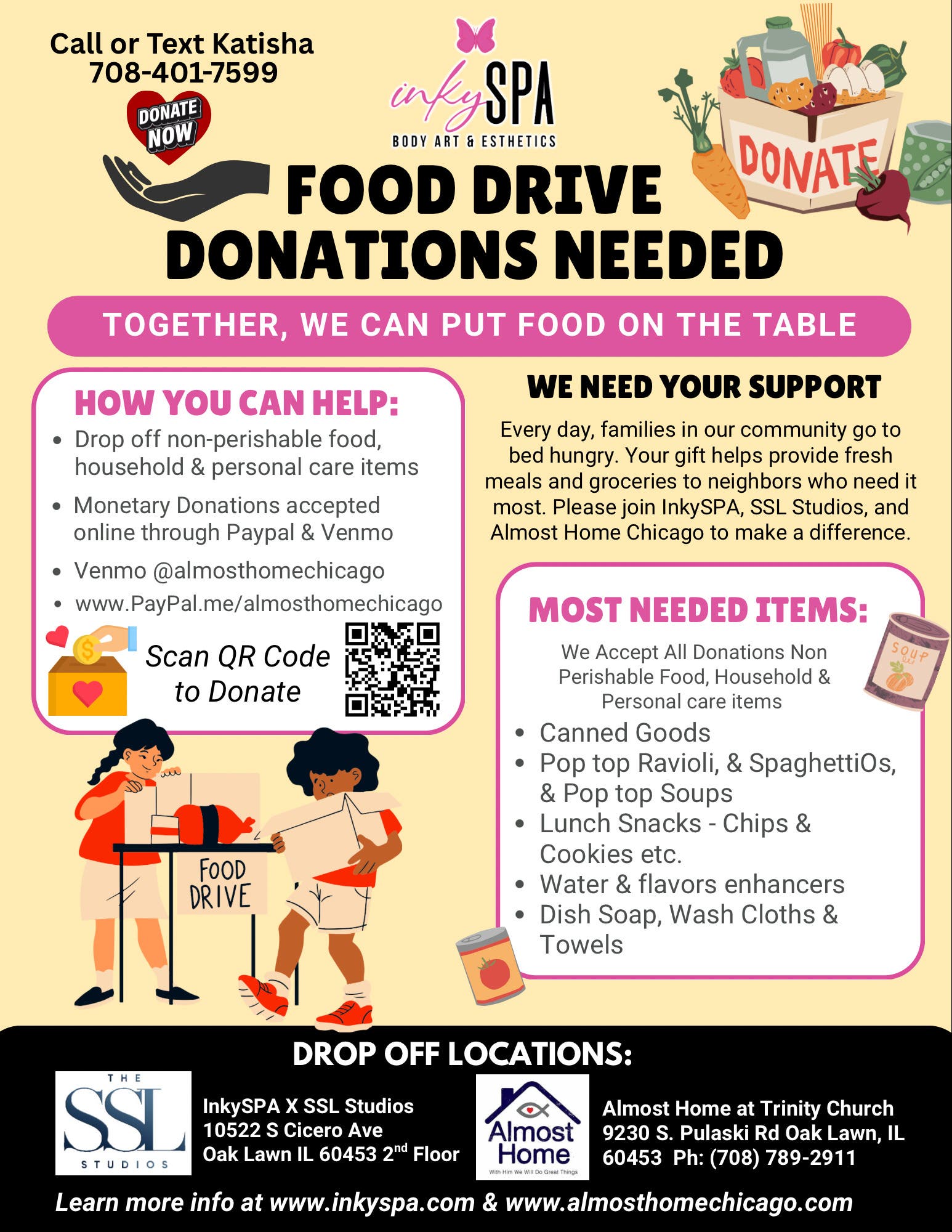 Nov 22 | InkySPA Friendsgiving Food Drive | Oak Lawn, IL Patch
