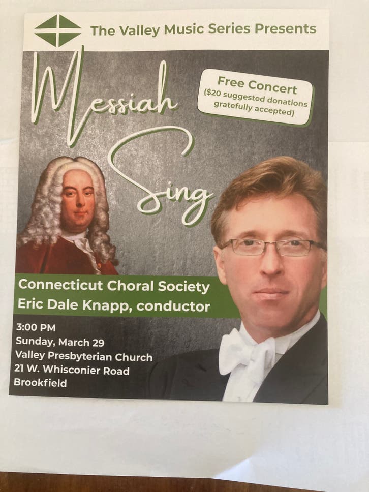 Mar 29 | Palm Sunday Messiah Sing | Brookfield, CT Patch