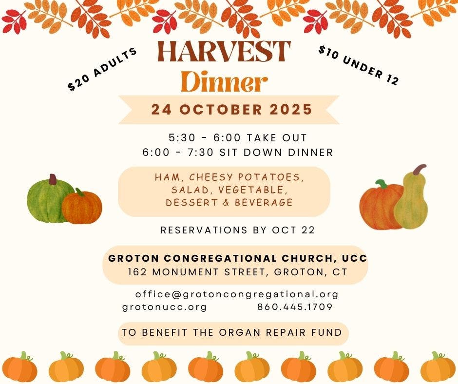 Oct 24 | Harvest Dinner | Groton, CT Patch