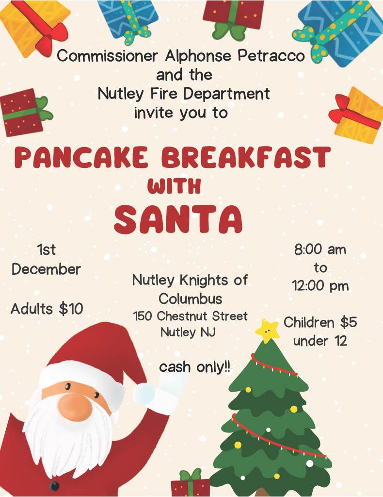 Dec 1 | 30th Annual Santa Pancake Breakfast | Belleville, NJ Patch