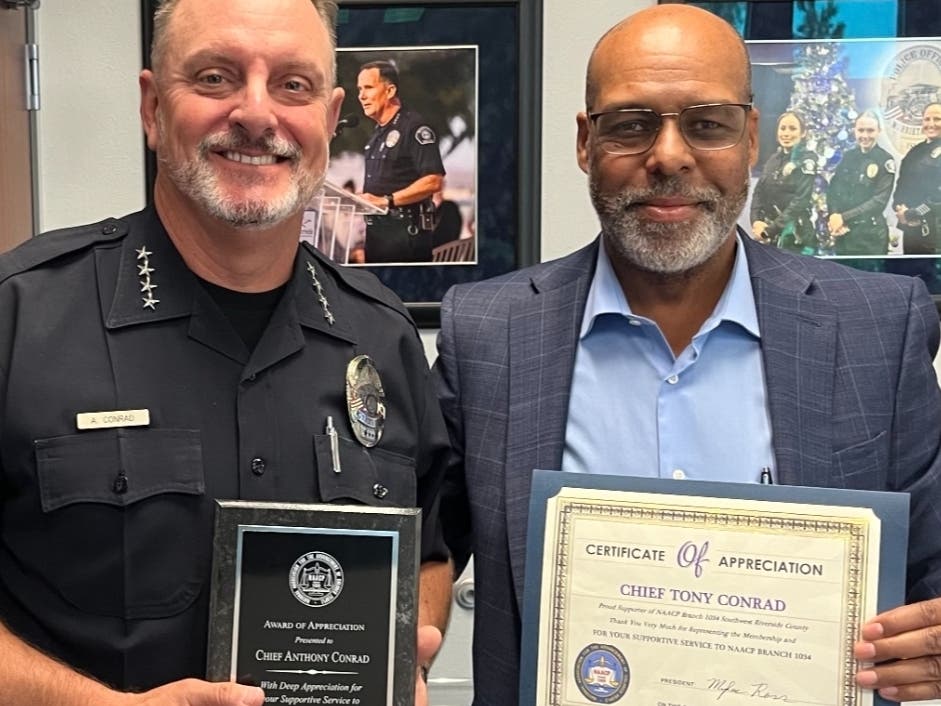 NAACP Branch 1034 Honors Retiring Murrieta Police Chief Tony Conrad ...