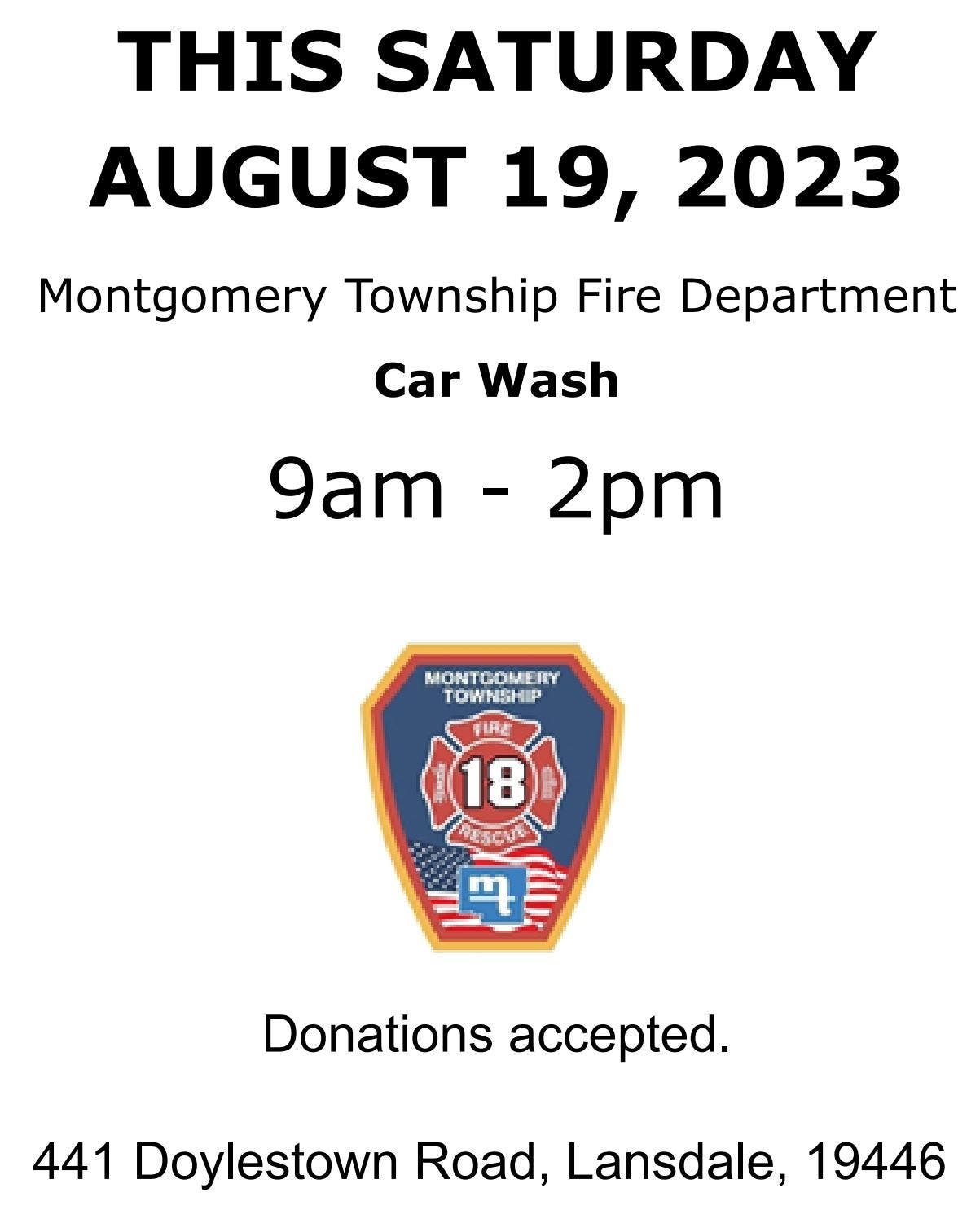 Aug 19 | MTFD Car Wash | Montgomeryville, PA Patch