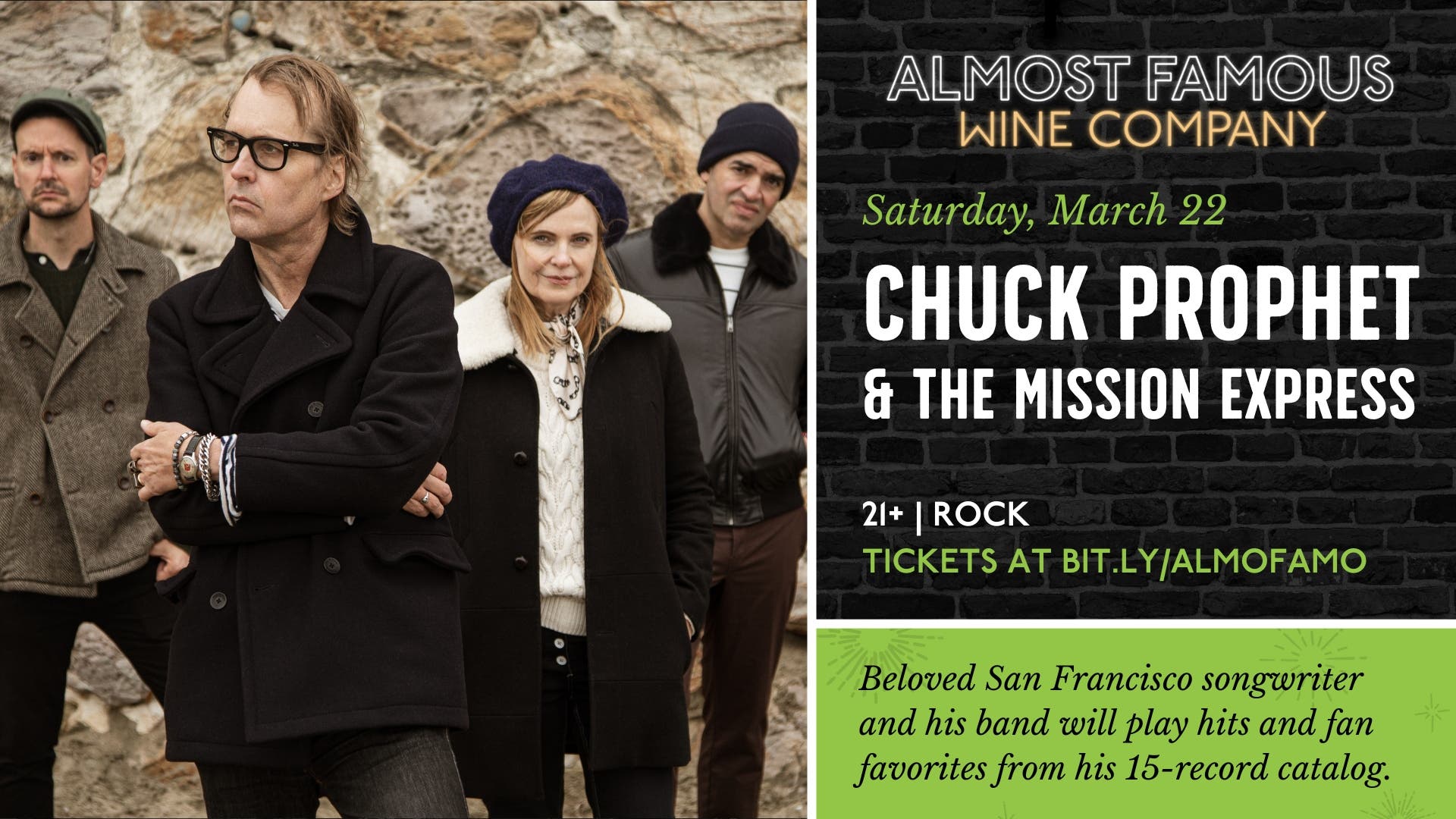 Mar 22 | Chuck Prophet & The Mission Express at Almost Famous Wine ...