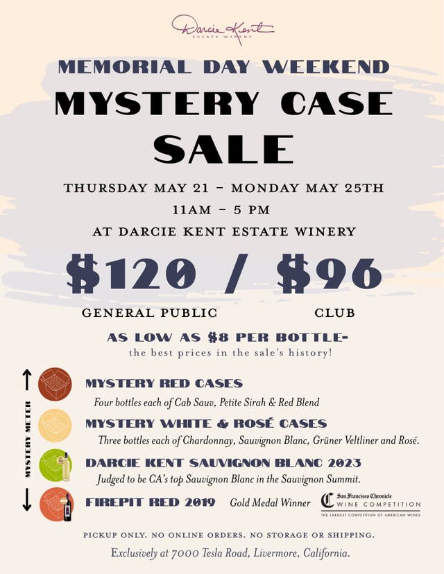 May 25 | Final Day: Mystery Case Sale! Wines as low as $8 per bottle ...