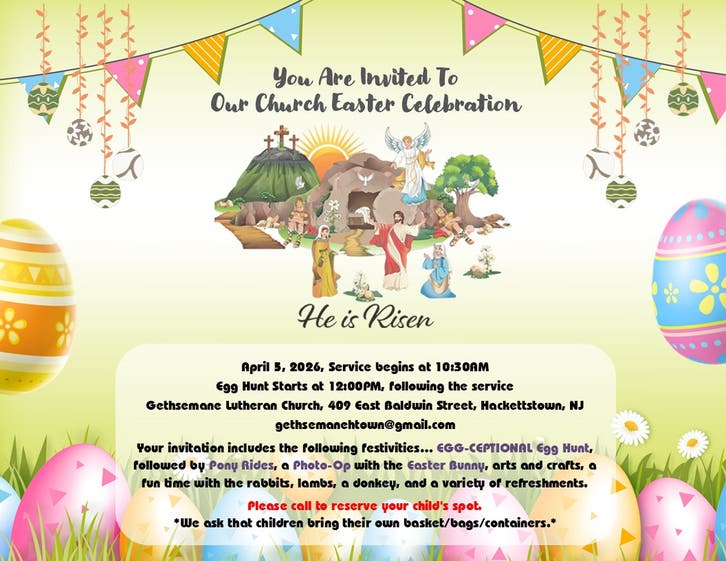 Apr 5 | Join Us for Easter Service at 10:30AM and at 12:00PM an Egg ...