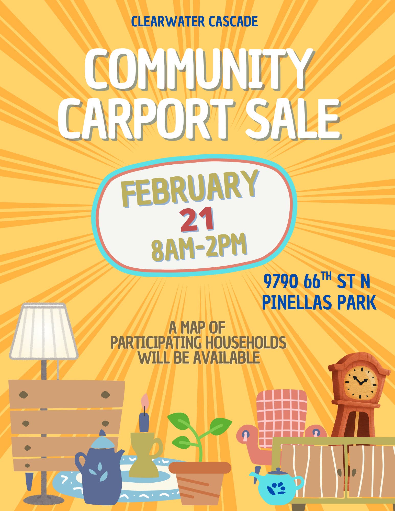 Feb 21 | Clearwater Cascade Community Carport Sale | Bardmoor, FL Patch