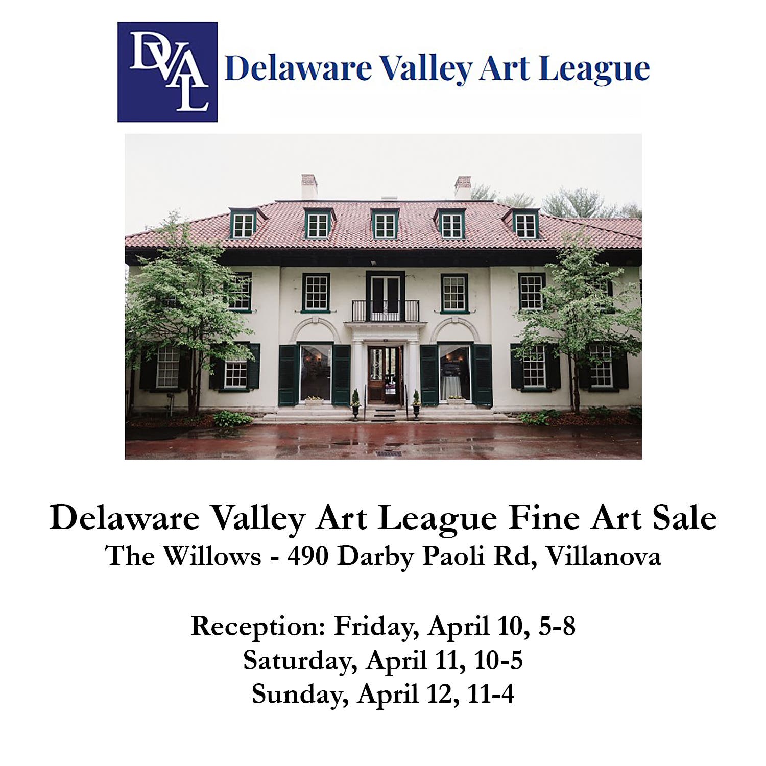 Apr 10 | Delaware Valley Art League Art Show and Sale at The Willows ...