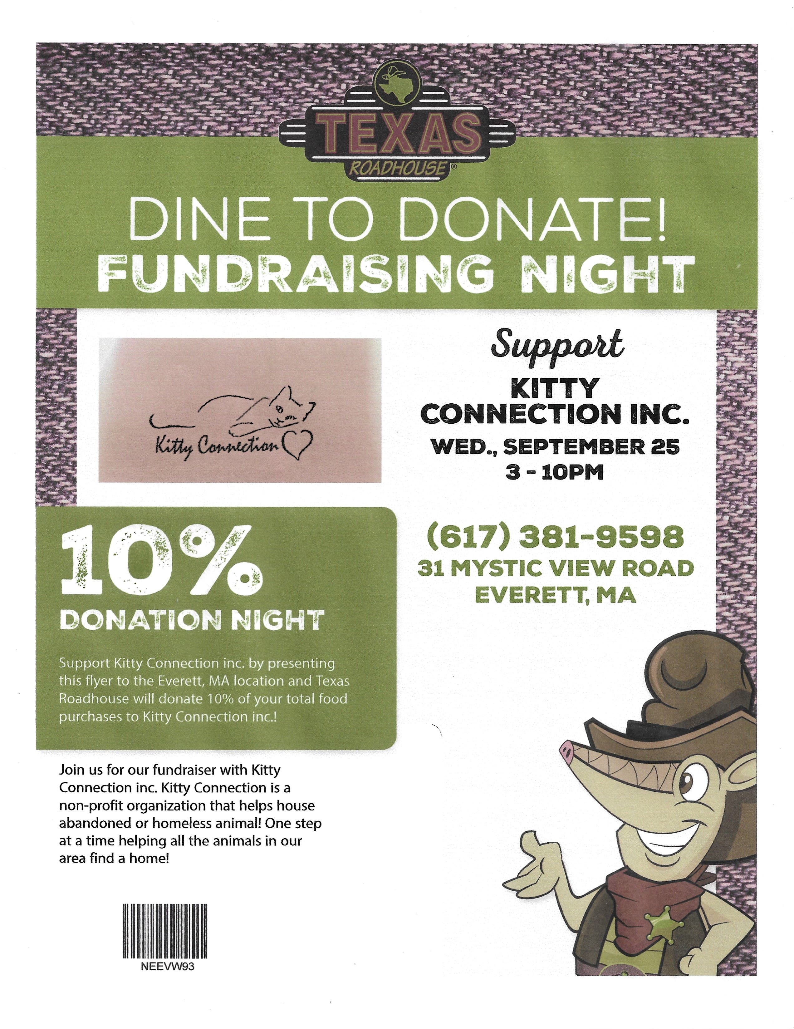 Sep 25 | Kitty Connection Fundraising Night - Dine to Donate! | Medford ...