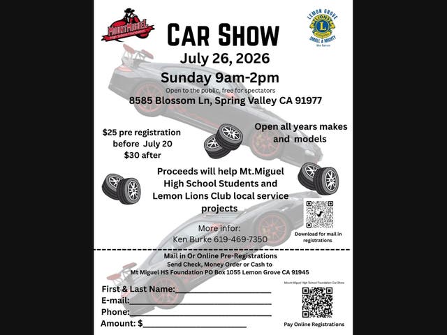 Car Show Fundrasier | Lemon Grove, CA Patch