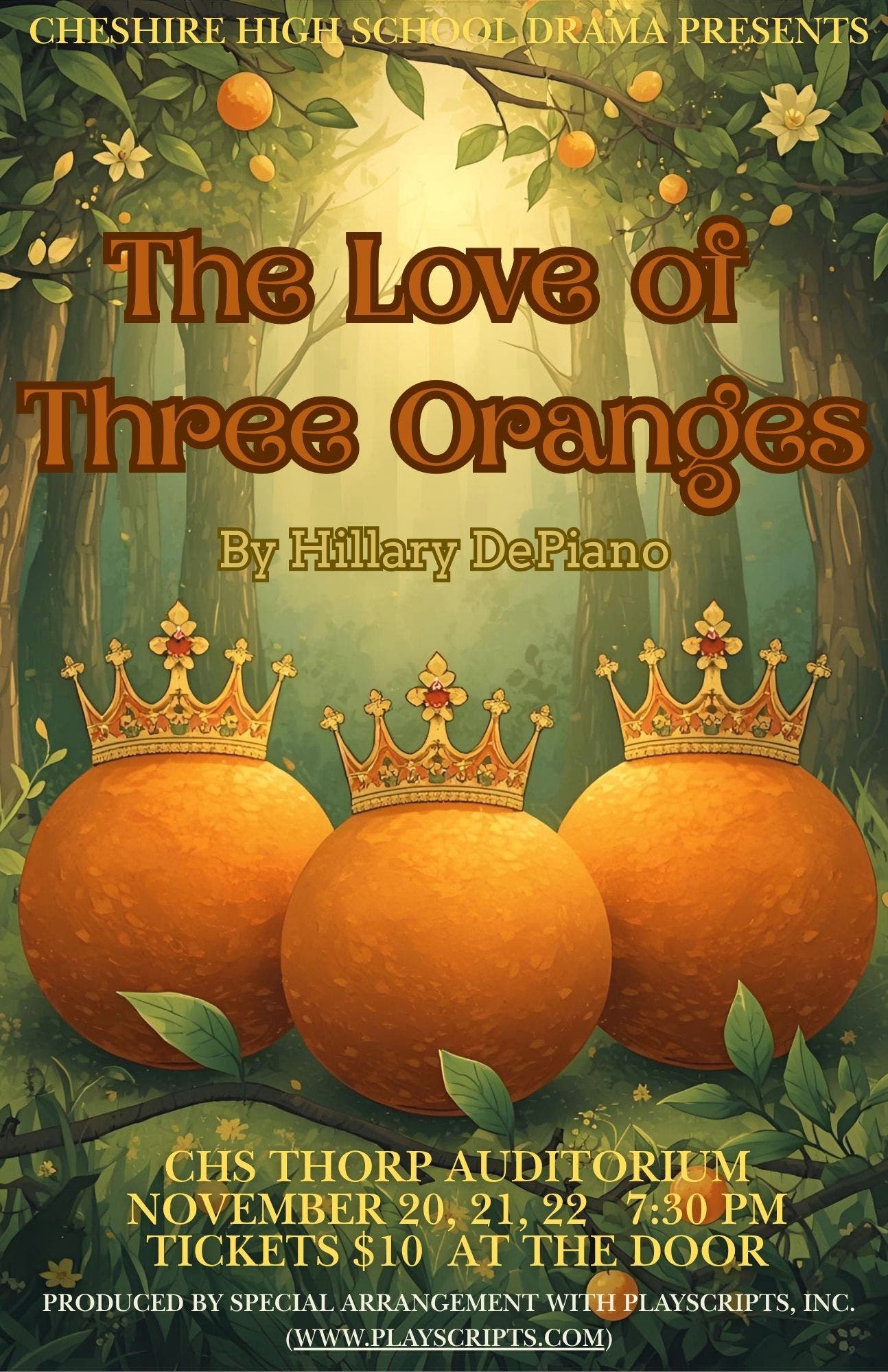 Nov 20 | The Love of Three Oranges (CHS Drama Production) | Cheshire ...