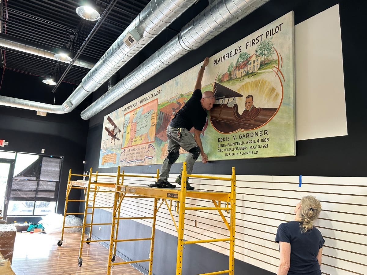 Historical Society Unveils Restored Mural Depicting Plainfield Airmail ...