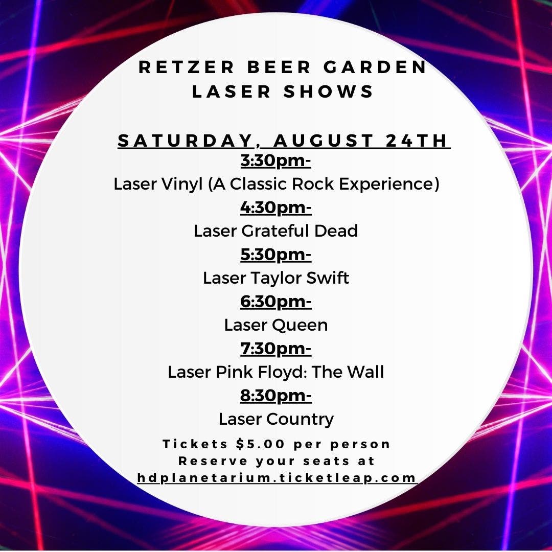 Aug 24 | Retzer Beer Garden Laser Shows | Waukesha, WI Patch