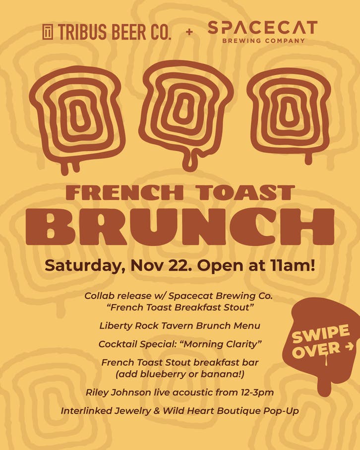 Nov 22 | French Toast Brunch at Tribus Beer Co. New collab release w ...