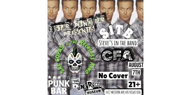 Aug 7 | 3 star punk bar - Steve’s in the band - CFA - Sal Copas And The ...