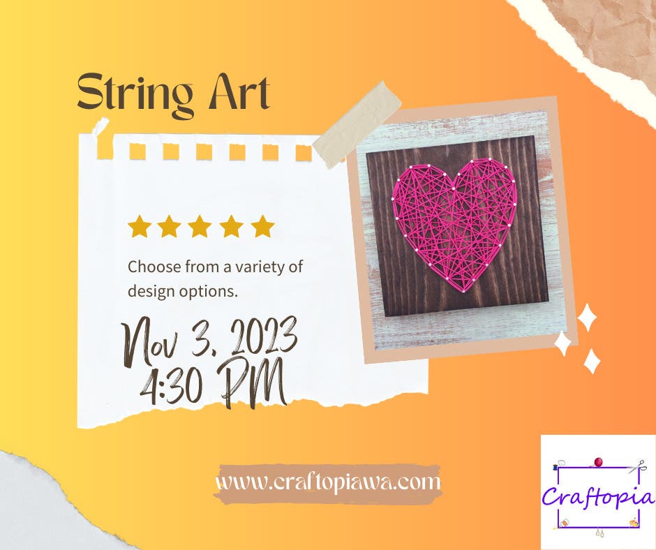 Nov 3 | Craftopia: String Art class | University Place, WA Patch