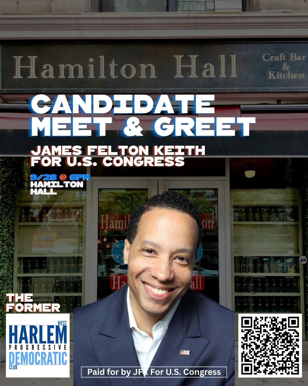 Aug 28 | Meet and Greet for James Felton Keith | Harlem, NY Patch