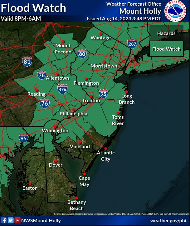 Severe Storms, Tornadoes, Flooding Rain Possible Monday In PA | Across ...