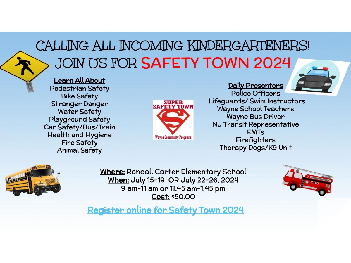 Safety Town Sign-Ups Open For Wayne Children Entering Kindergarten ...