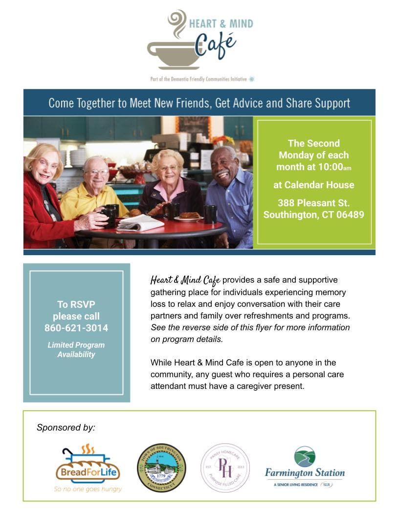 Feb 9 | Heart & Mind Memory Cafe | Southington, CT Patch