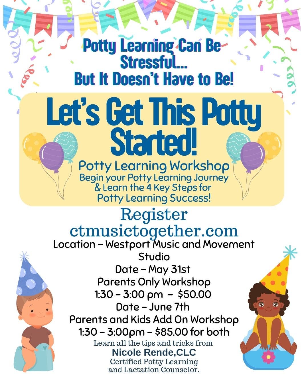 May 31 | Let's Get This Potty Started! Potty Learning Workshop ...
