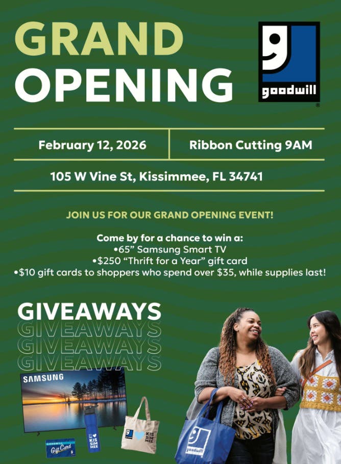 Feb 12 | Goodwill to Host Grand Opening of New Kissimmee Store on Feb ...