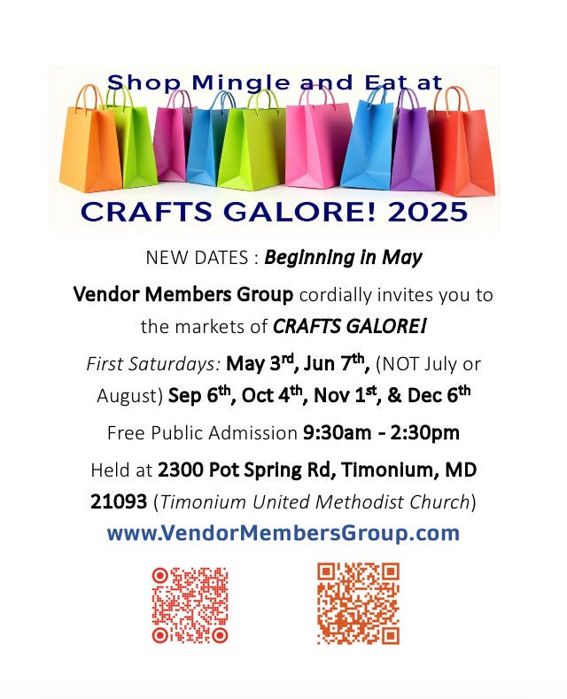 May 3 | The 2025 Markets at CRAFTS GALORE! | Lutherville, MD Patch