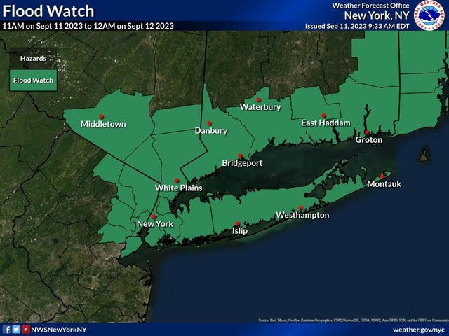 Flood Watch Issued For LI, Marine Winds Around 30 Knots: Weather ...